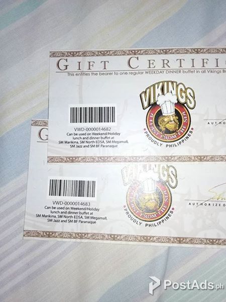 Vikings voucher gift certificate | PostAds.ph
