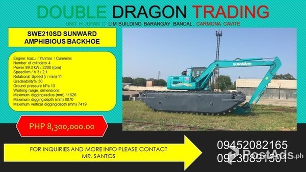 AMPHIBIOUS BACKHOE SUNWARD | PostAds.ph
