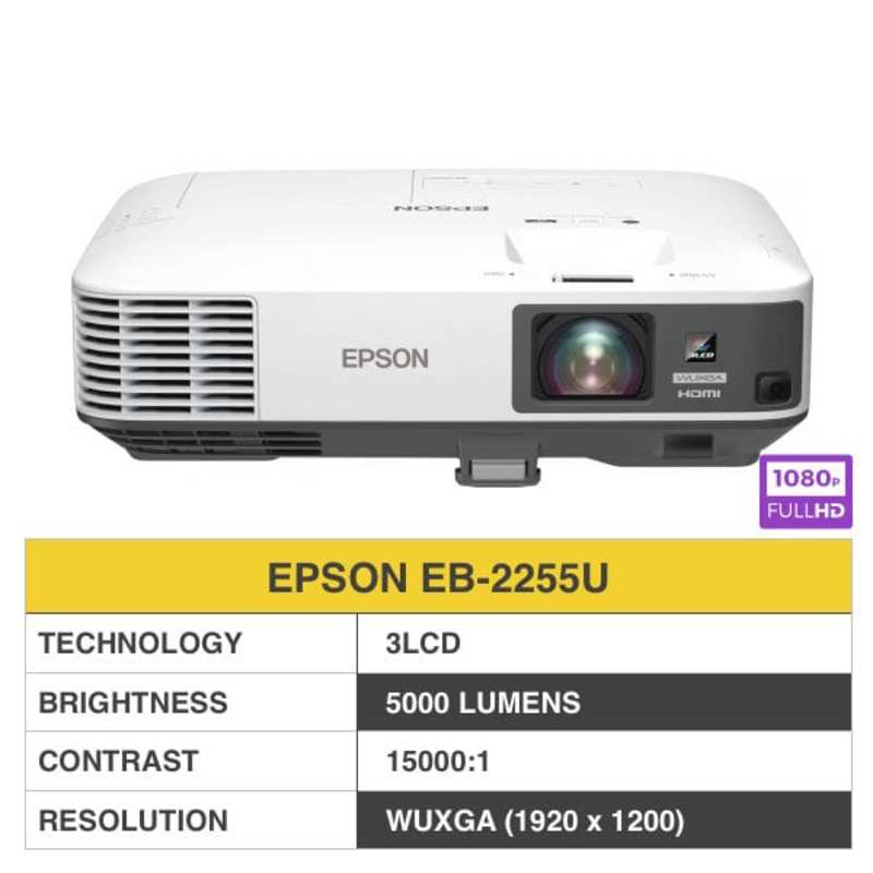Projector / Multimedia / Epson EB-2255U 5000 ANSI Lumens Full HD LCD P ...
