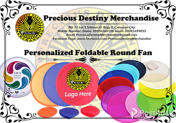 Personalized Foldable Round Fan / Twist Fan with print | PostAds.ph