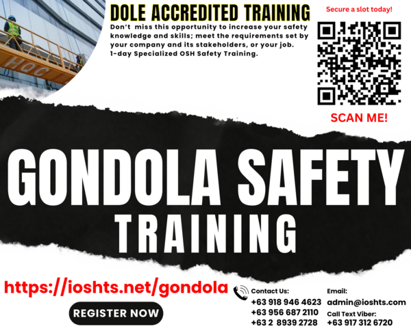 Gondola Safety Training DOLE Accredited Specialized Training | PostAds.ph