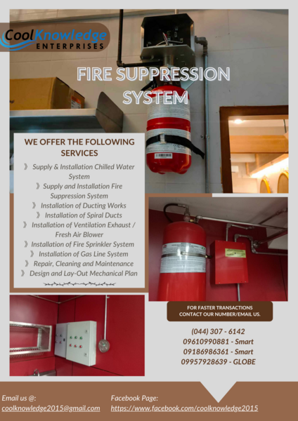 Fire Suppression System :: We Supply And Install - Cool knowledge Enterprises | PostAds.ph