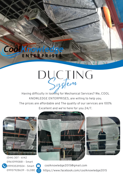 | Ducting System | We Supply And Install | - Cool knowledge Enterprises | PostAds.ph