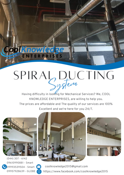 | Spiral Ducting System | We Supply And Install | - Cool knowledge Enterprises | PostAds.ph