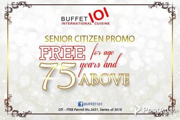 Buffet 101 Senior Citizen Promo | PostAds.ph