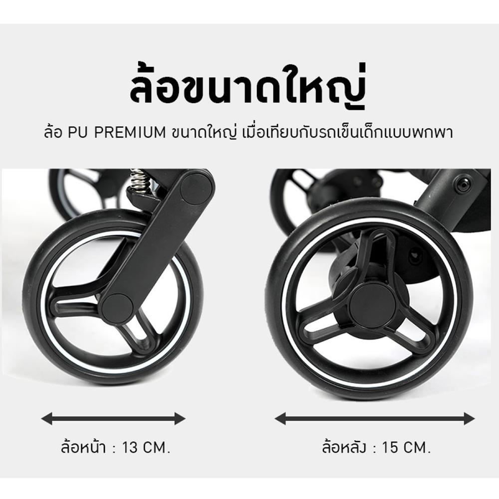 รถเข็นเด็กแบบพับอัตโนมัติ KEENZ LEBERE STELLAR สีเบจ