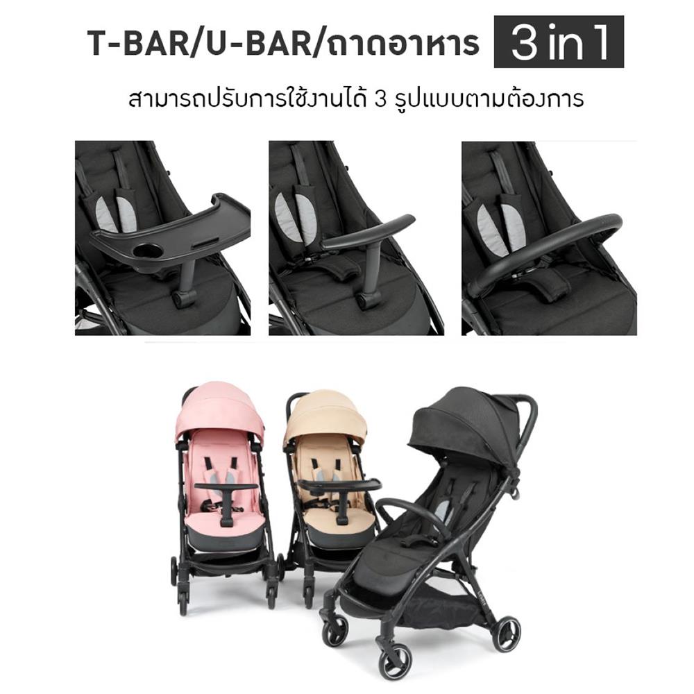 รถเข็นเด็กแบบพับอัตโนมัติ KEENZ LEBERE STELLAR สีดำ