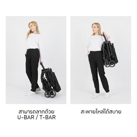 รถเข็นเด็กแบบพับอัตโนมัติ KEENZ LEBERE STELLAR สีดำ