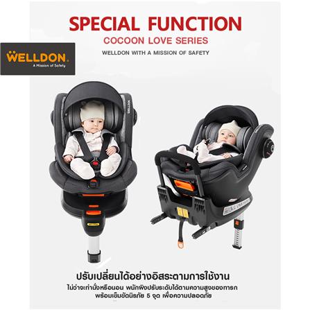 คาร์ซีทสำหรับเด็กแรกเกิด - 4 ปี WELLDON COCOON LOVE สีชมพู