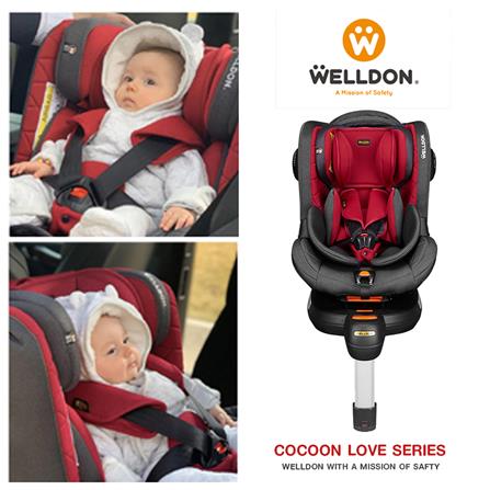 คาร์ซีทสำหรับเด็กแรกเกิด - 4 ปี WELLDON COCOON LOVE สีชมพู