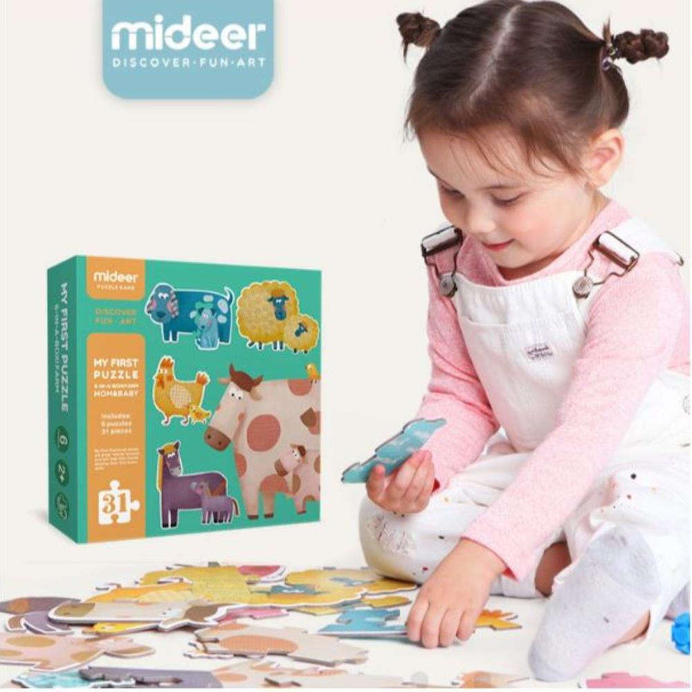 จิ๊กซอว์สำหรับเด็กเล็ก MIDEER MY FIRST PUZZLE ลาย MOM AND BABY