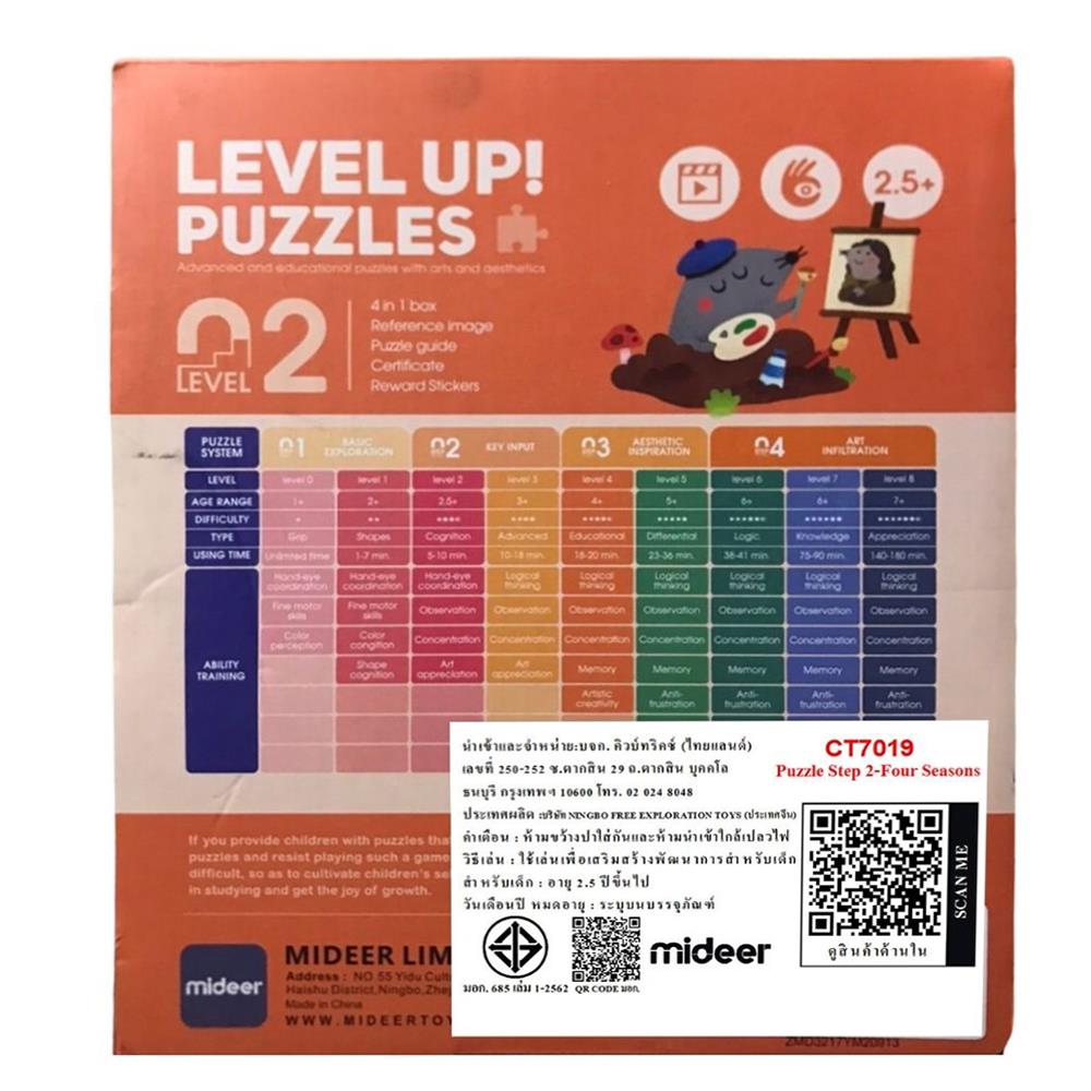 จิ๊กซอว์สำหรับเด็กเล็ก MIDEER LEVEL UP PUZZLE ลาย FOUR SEASONS IN THE FOREST