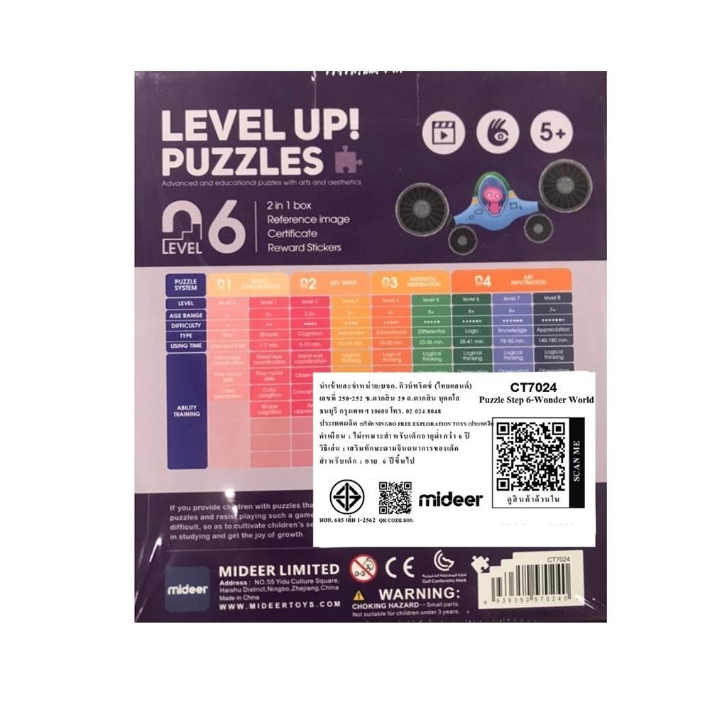 จิ๊กซอว์สำหรับเด็กเล็ก MIDEER ADVANCED PUZZLE LEVEL 6 ลาย WONDER WORLD