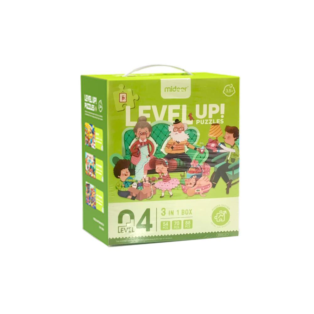 จิ๊กซอว์สำหรับเด็กเล็ก MIDEER LEVEL UP PUZZLE LEVEL 4 ลาย MOM AND DAD