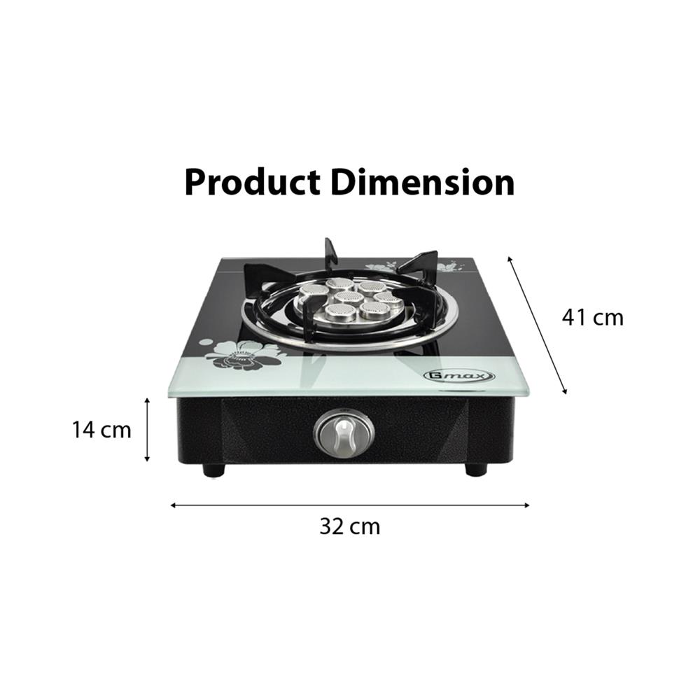 เตาแก๊สตั้งโต๊ะ 1 หัวแก๊ส GMAX GL-506B สีดำ