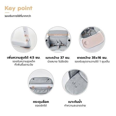 เก้าอี้กินข้าวสำหรับเด็ก BEBEPLAY ECO PORTABLE BOOSTER สีชมพู