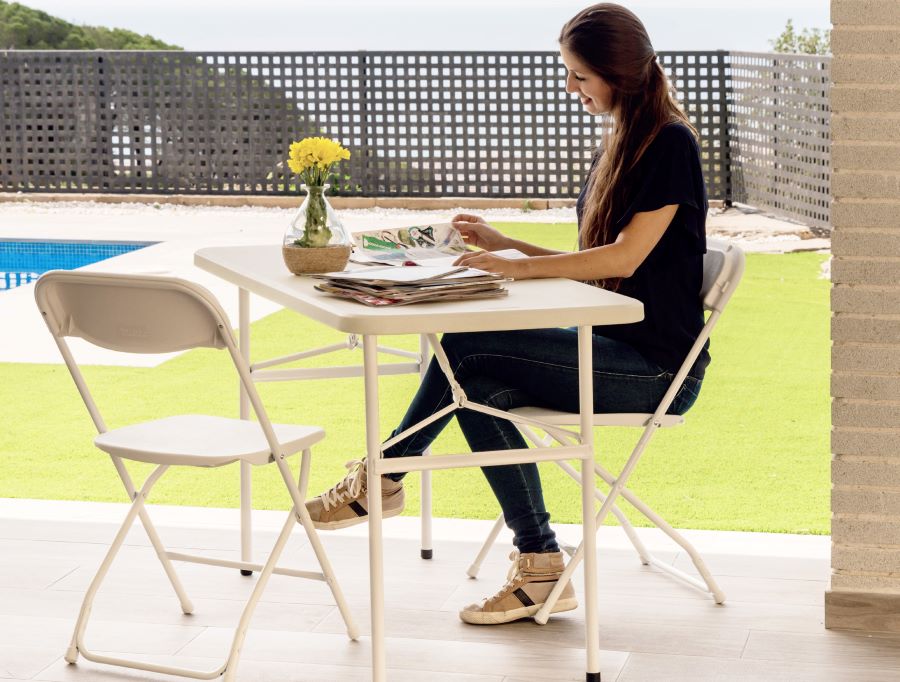 MULTI-PURPOSE FOLDING TABLE NEW STORM BT-04J 120CM WHITE