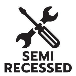 อ่างล้างหน้าฝังครึ่งเคาน์เตอร์ COTTO C02717 สีขาว