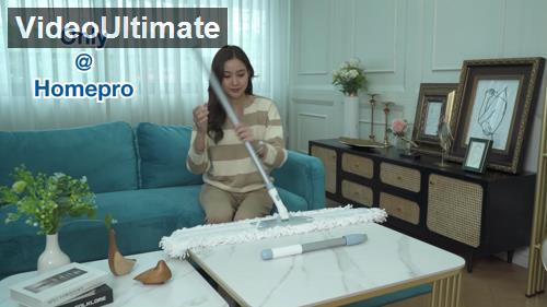 ไม้ม็อบดันฝุ่นไมโครไฟเบอร์ ACCO CORDY 40 นิ้ว สีฟ้า/ขาว