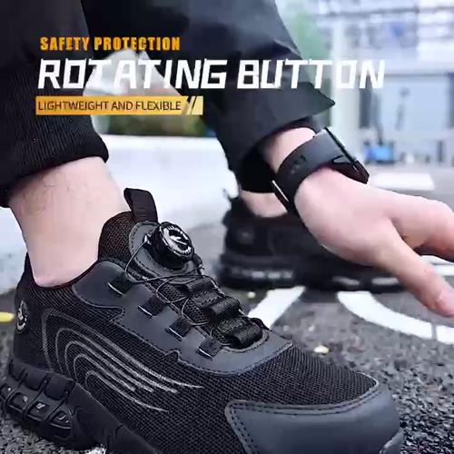 รองเท้านิรภัยผ้า พื้นยาง PU DEXZON 262 เบอร์ 41 สีดำ