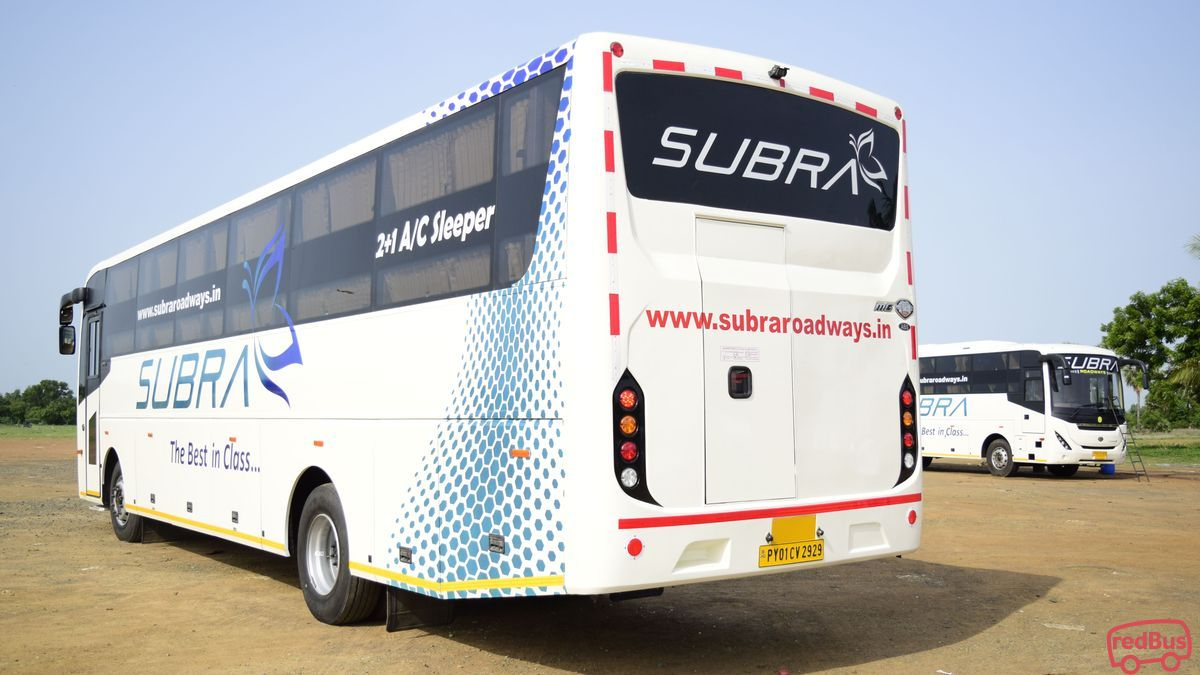 Subra roadways Sanitised Bus Booking @ ₹499 upto 10% off,Subra roadways ...