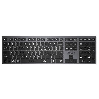 A4tech Fstyler FBX50C 2.4G Bluetooth Rechargeable Type-C Multi-Mode Wireless Keyboard-Grey ...