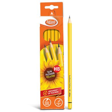 Atlas Sunflower Yellow Pencil-HB 12 pencils in a single pack : Atlas ...