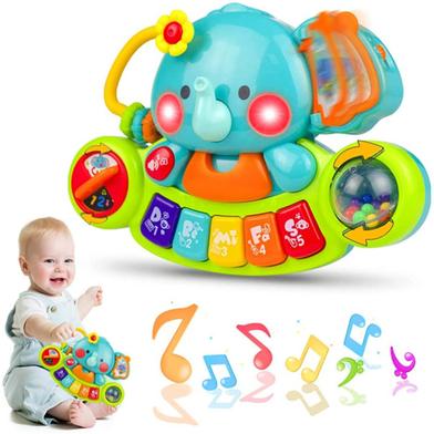 Baby Piano Toys 6 to 12 Months, Musical Toys Elephant Piano Keyboard ...