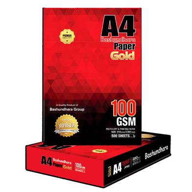 Bashundhara A4 Paper Gold - 100 GSM | Rokomari.com
