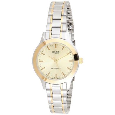 Casio Two-Tone Analog Stainless Steel Strap Watch for Women - LTP-1128G ...