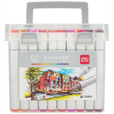 Deli Dual Tip Sketch Marker Set 80 Colors - 70803-80 : Deli | Rokomari.com