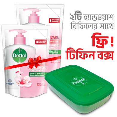 Buy Dettol Handwash 170ml Refill Poly Skincare X 2 Free Tiffin Box ...