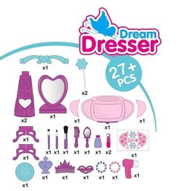 Dream Dresser 8315 Girls Pretend Play Dressing Table 27 pcs : Dream ...