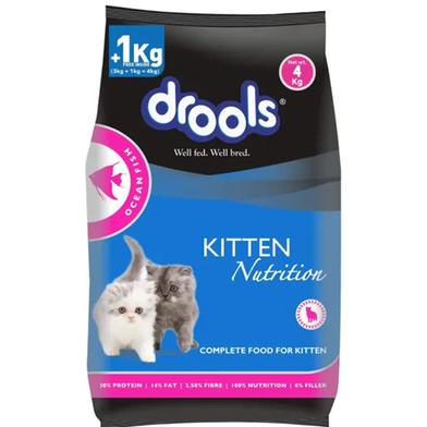Drools Kitten Cat Food With Ocean Fish Flavor 4 kg (3 kgPlus1 kg Free ...