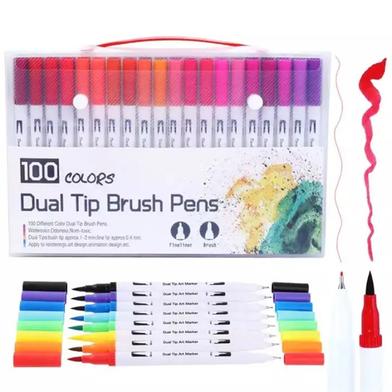FineLiner Dual Tip Brush Pen Drawing Painting Watercolor Art Marker ...