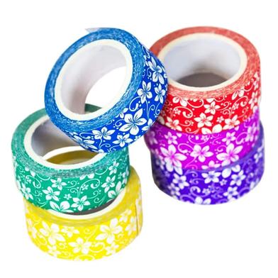Flower Print designer Paper Tapes - 6Pcs | Rokomari.com
