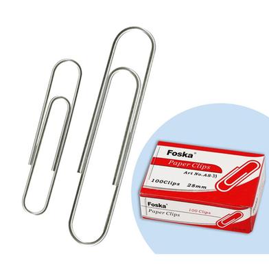Foska Paper Clip 28mm - 100 Pcs : Foska | Rokomari.com