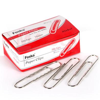Foska Paper Clip 78mm - 50 Pcs - AS-0501 : Foska | Rokomari.com