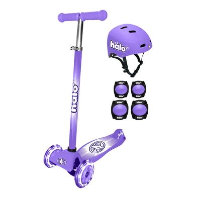 HALO Jr. 3 Wheel Scooter Combo Set–Purple - HALOJS50CUO : Halo ...