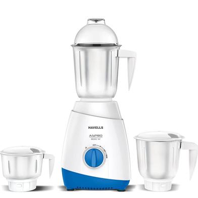 Havells ASPRO Mixer Grinder 3 SS Jars Blue - 600-Watt : Havells ...