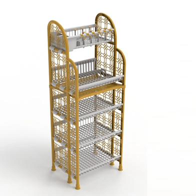 Hexagonal Standard kitchen Rack 5 Step Gold - 937061 : RFL | Rokomari.com