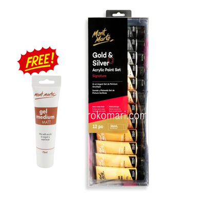 Mont Marte Gold Paint Series Set 12pc x 36ml : Mont Marte | Rokomari.com