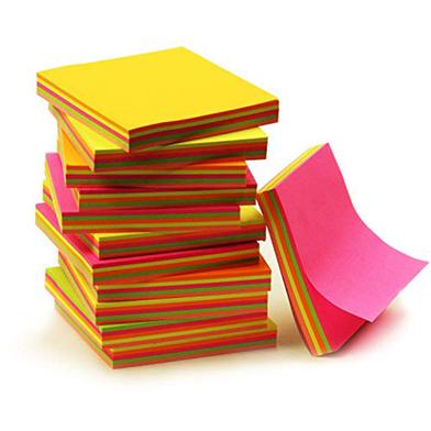 Multi color sticky note (3 x 3 inch)- 100 pcs | Rokomari.com