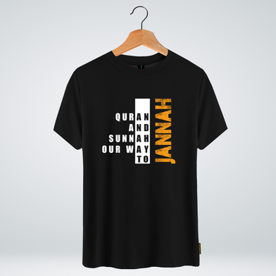 One Ummah BD 'Quran and sunnah' Design Classic Round Neck Half Sleeve T ...