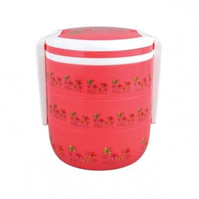 RFL Round Tiffin Box 3 Bati With Handle - Light Pink - 891211 : RFL ...