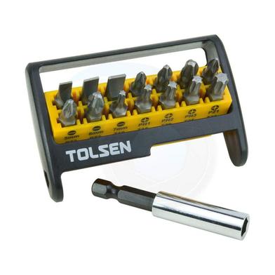 Tolsen 15 Pcs Magnetic Bit Holder Set for Cordless Screwdriver ...