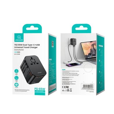 USAMS 65W Dual Type C Plus USB Universal Travel Charger - T62 : USAMS ...