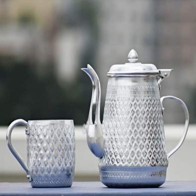Vintage Aluminium Water Jug And Mug Set 7 Pcs : Non-Brand | Rokomari.com