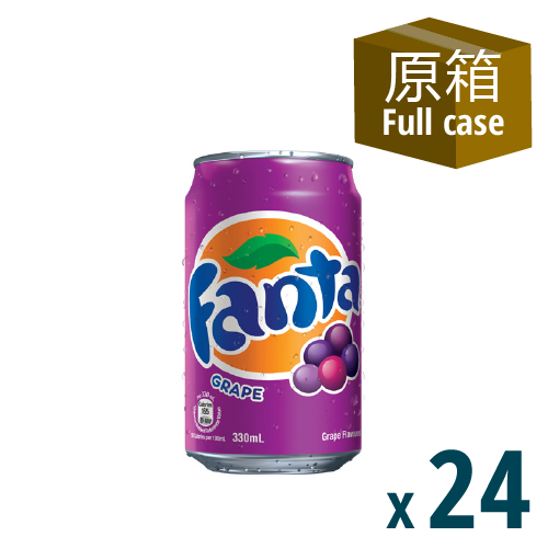 Fanta Grape Flavoured Soda 330ml CAN 24P | Swire Coca-Cola eShop
