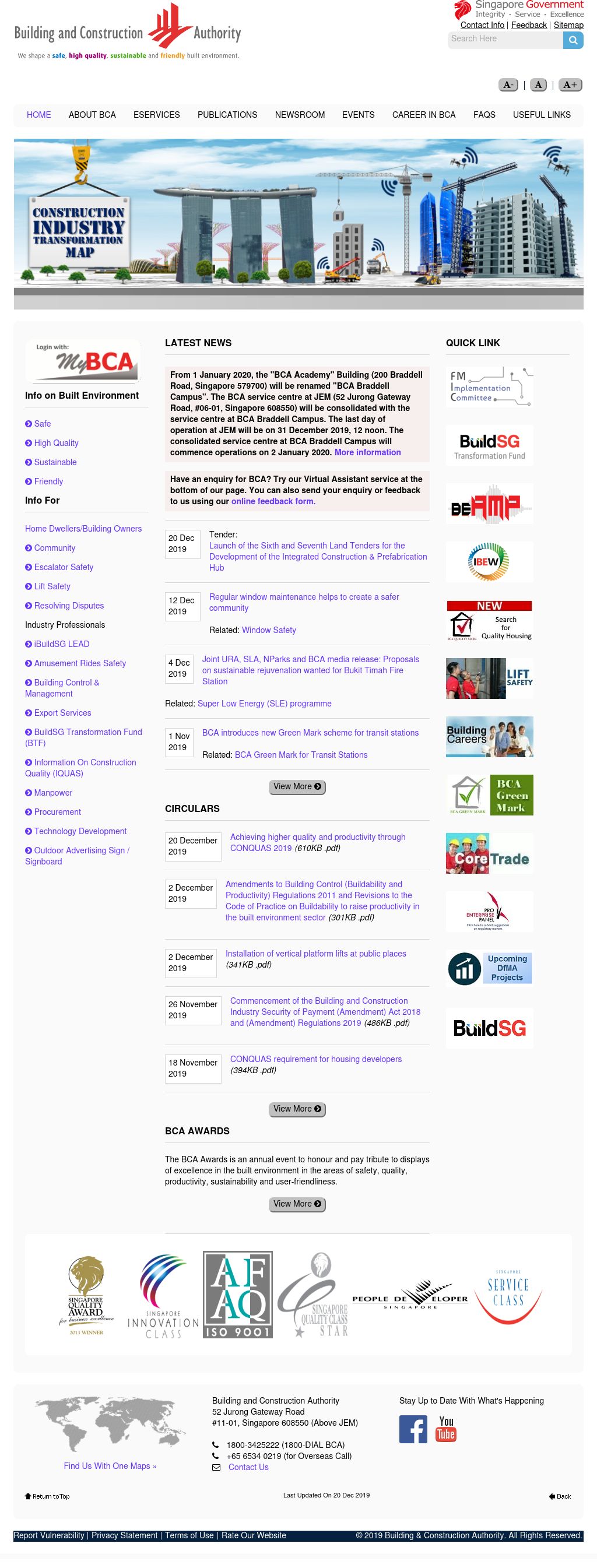 bca.gov.sg - .SG Domain Names: Singapore Business Directory